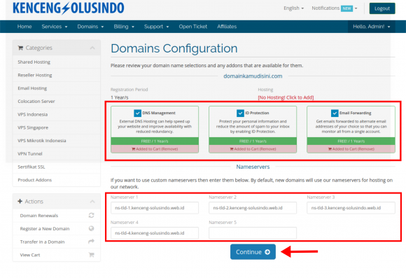 Cara Order Domain dan Hosting di Kenceng Solusindo