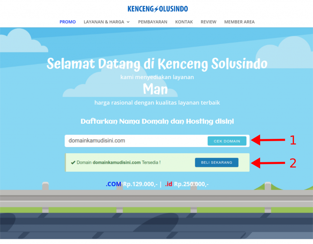 Cara Order Domain dan Hosting di Kenceng Solusindo