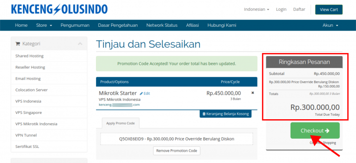 Cara Menggunakan Kode Promo Kenceng Solusindo - Kenceng Solusindo